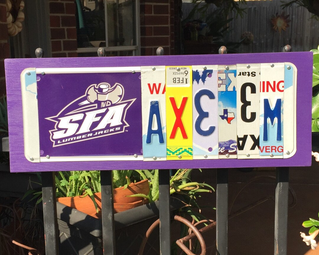 Axe-em JACKS Logo Stephen F. Austin, SFA Lumberjacks, License Plate ...
