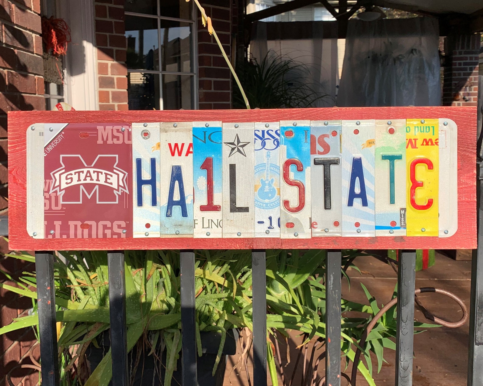 HAIL STATE Logo Mississippi State Bulldogs License Plate - Etsy