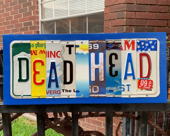 DEAD HEAD License Plate Sign Grateful Dead Fan Vintage Sign - Etsy