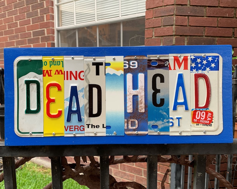 DEAD HEAD License Plate Sign Grateful Dead Fan Vintage Sign - Etsy
