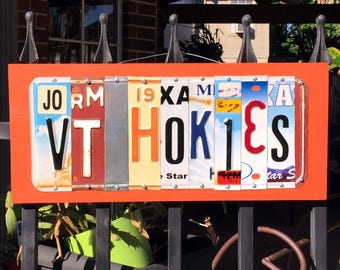 GO HOKIES Logo Virginia Tech License Plate Sign Graduation | Etsy