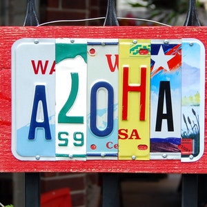 Custom 4 or 5 Letter License Plate Sign - Etsy