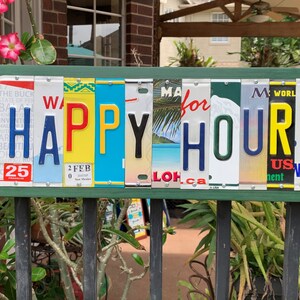 HAPPY HOUR - Custom License Plate Sign - Fathers Day, Beer Lover, Bar ...