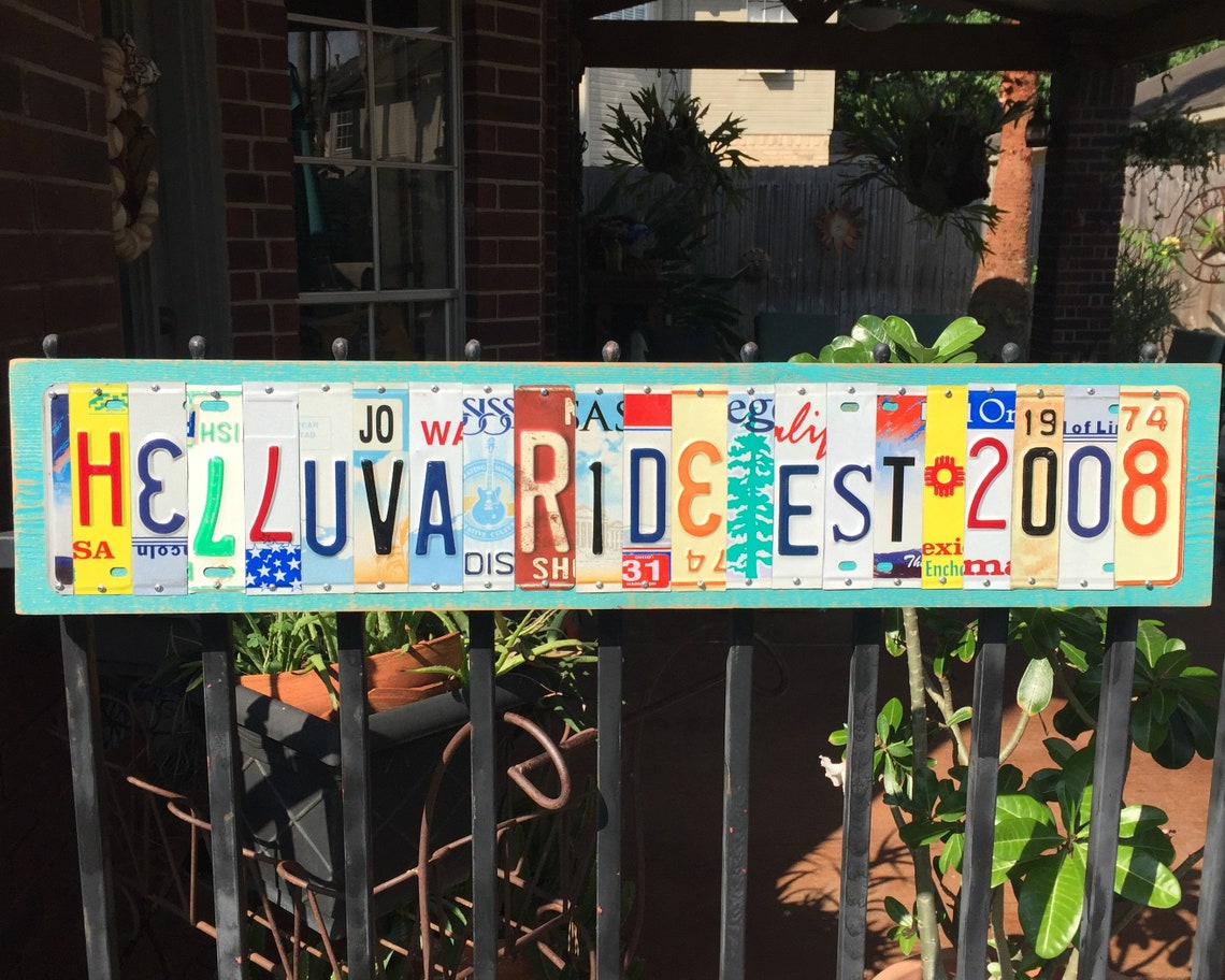 Custom 18 Letter License Plate Sign Design Your Own Sign - Etsy