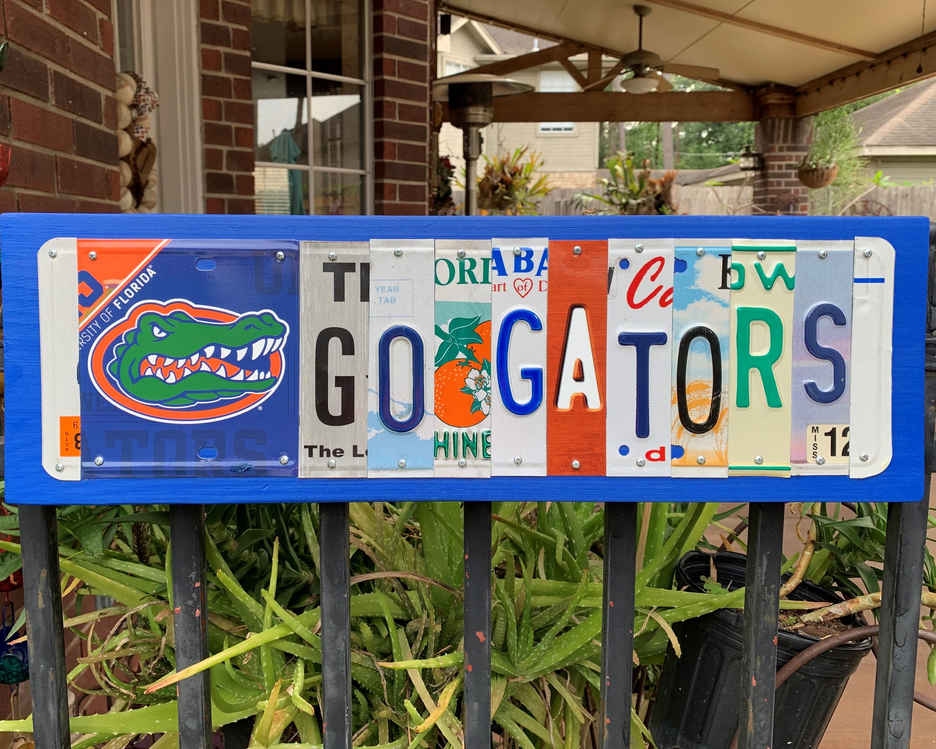 GO GATORS Logo Florida Gators License Plate Sign / Tailgate | Etsy