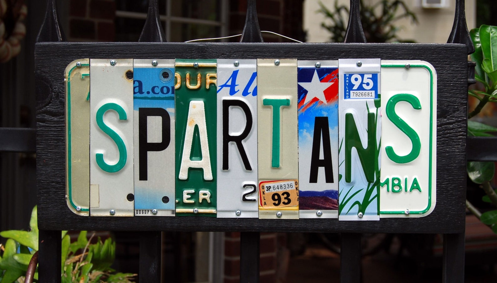 SPARTANS Michigan State Spartans License Plate Sign - Etsy