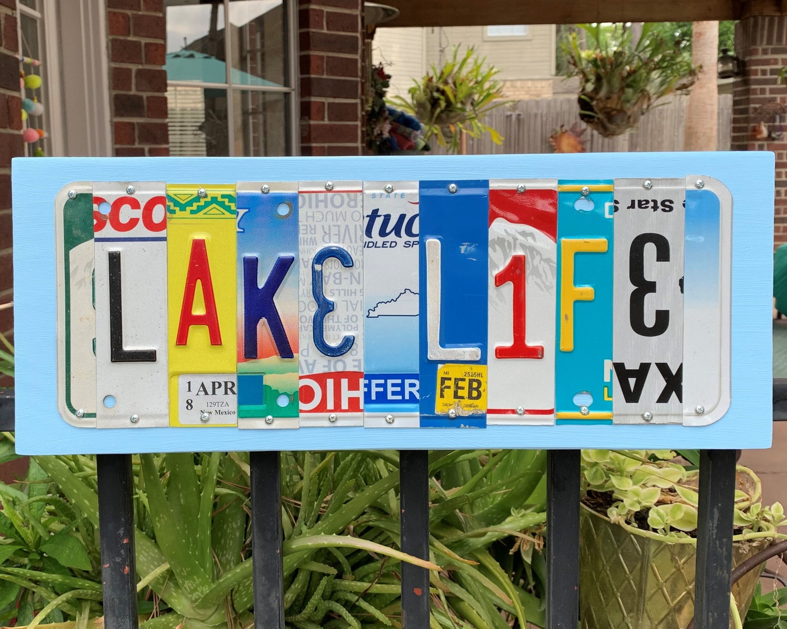 LAKE LIFE - Lakehouse / Fishing / Fathers Day License Plate Sign - Etsy