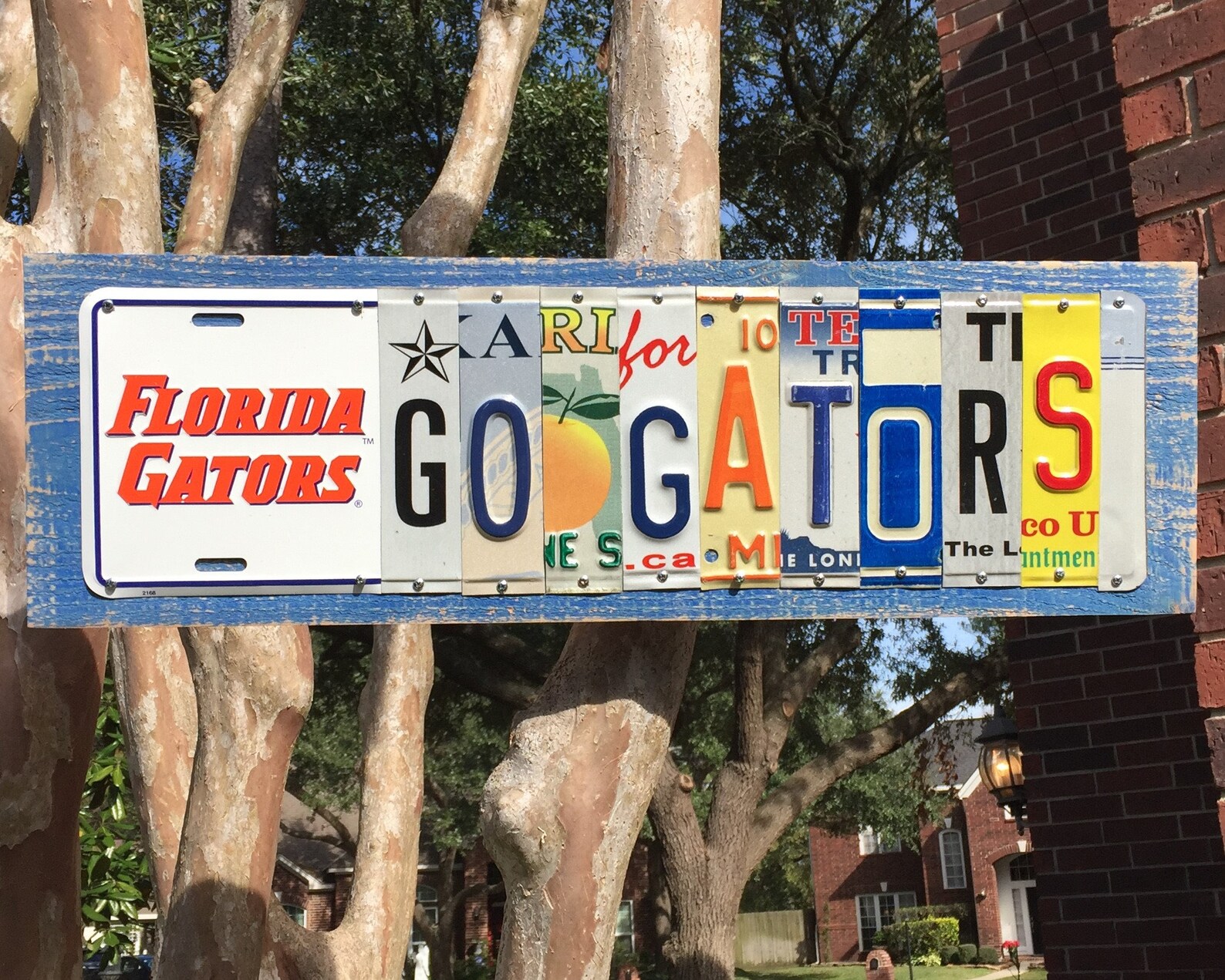 GO GATORS Logo Florida Gators License Plate Sign / Tailgate | Etsy