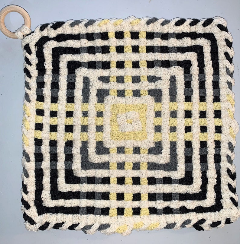 Handmade Potholders, Extra Large 100% Cotton, 8 Inch Pro Sized, Color ...