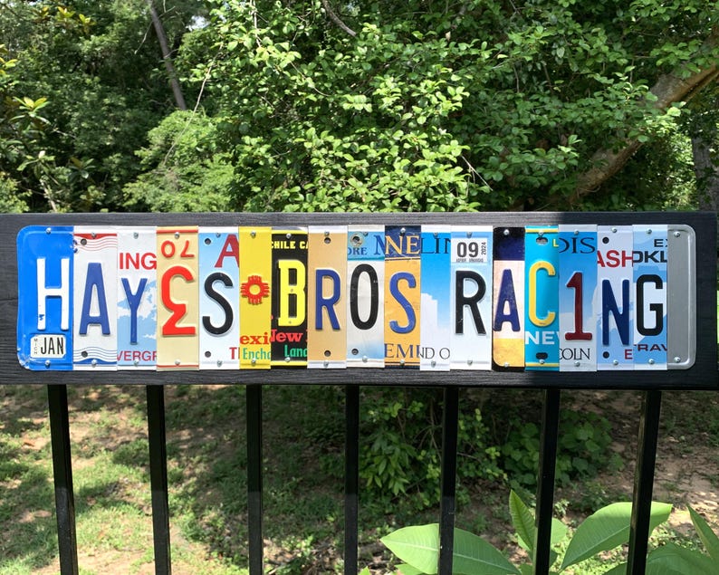 Custom Sign - Made From License Plates, Design Your Sign, Dorm Room ...