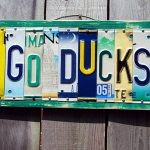GO DUCKS University of Oregon License Plate Sign Bar Decor - Etsy