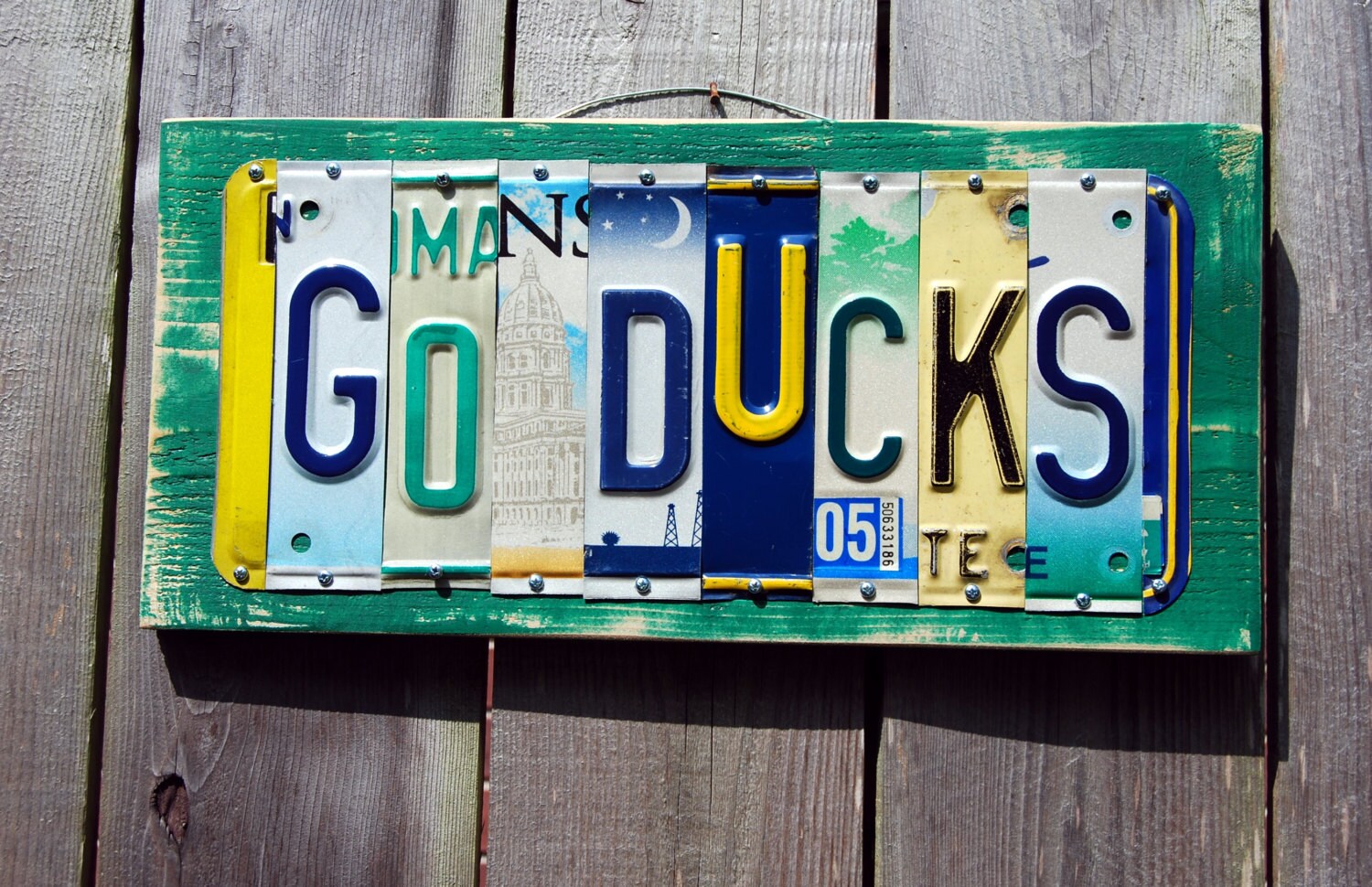 GO DUCKS University of Oregon License Plate Sign Bar Decor - Etsy