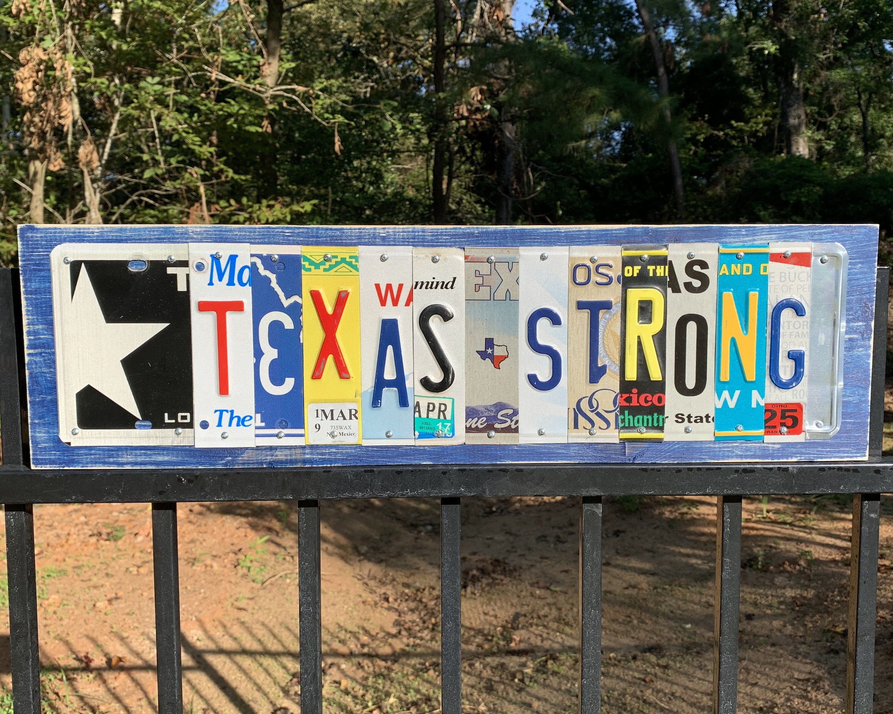 TEXAS STRONG Custom Sign / License Plate Sign, Wood Sign, Hurricane ...