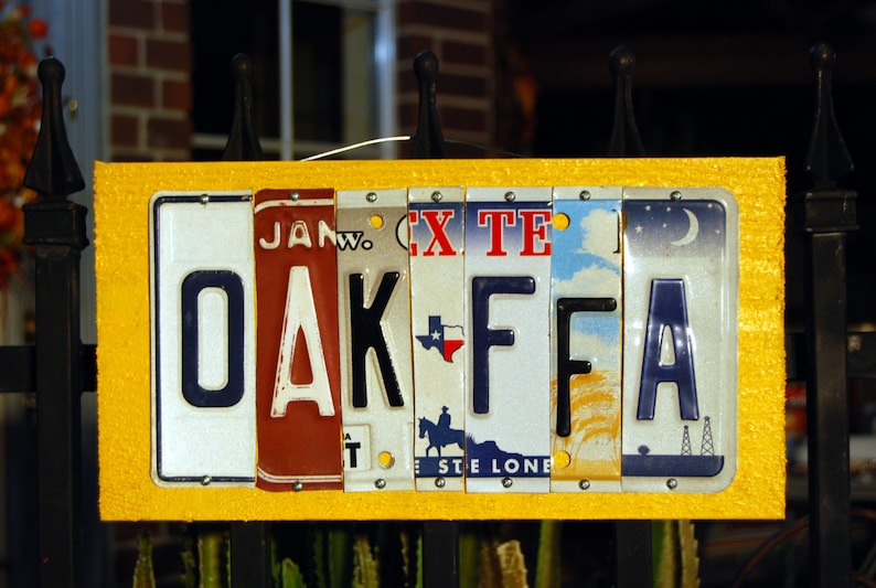 Custom 6 Letter License Plate Sign Design Your Own Vintage - Etsy