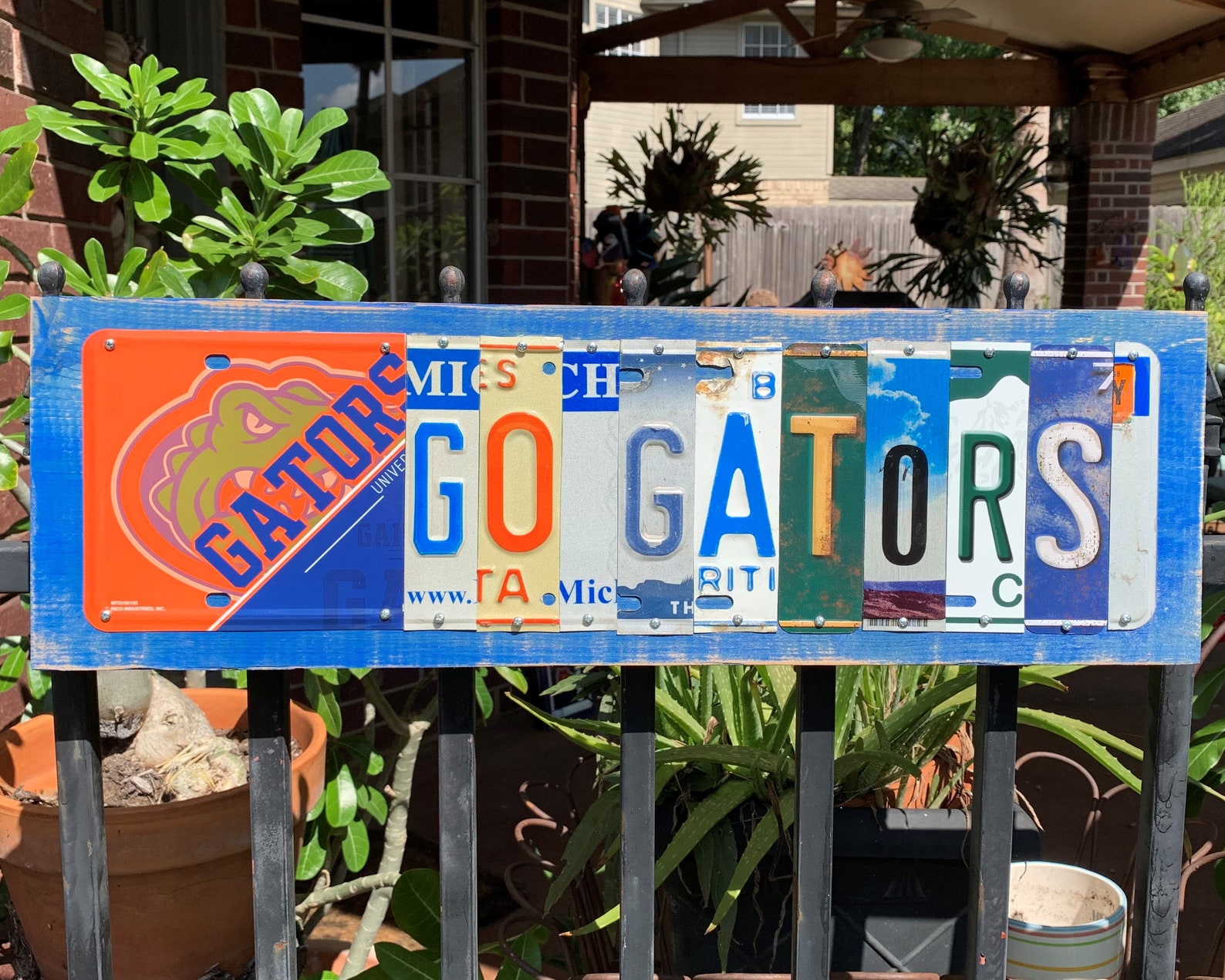 GO GATORS Logo- Florida Gators License Plate Sign, Tailgate, Graduation ...