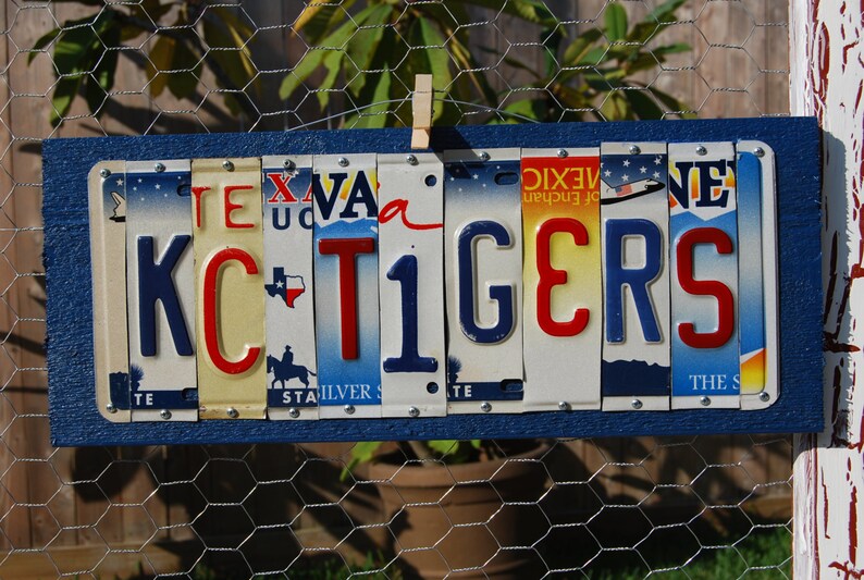 Custom 8 Letter License Plate Sign Personalized Vintage - Etsy