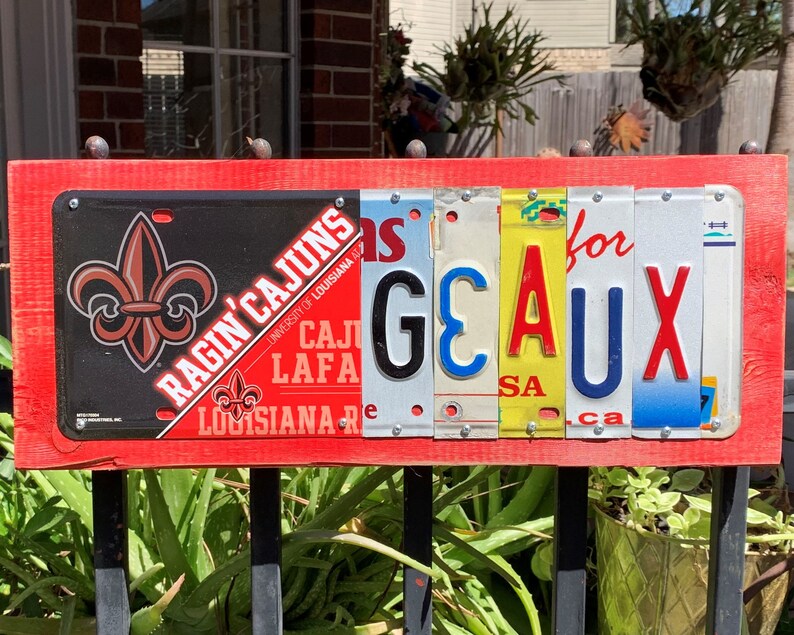 GEAUX ULL / University of Louisiana-lafayette License Plate - Etsy