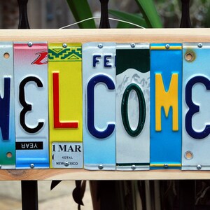 WELCOME Outdoor Custom License Plate Sign, Door Sign, Back Porch, Patio ...