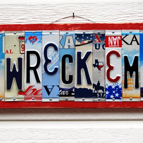 WRECK'EM Custom Made Texas Tech Red Raiders License - Etsy
