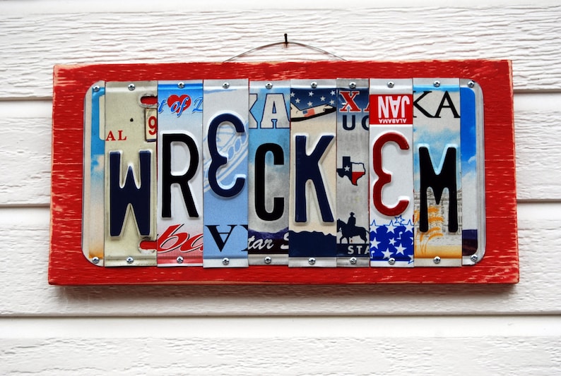 WRECK'EM Custom Made Texas Tech Red Raiders License - Etsy