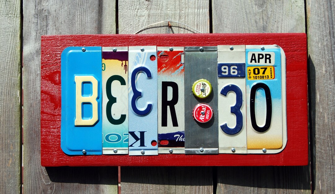 BEER:30 - Custom License Plate, Fathers Day, Beer Lover, Happy Hour ...