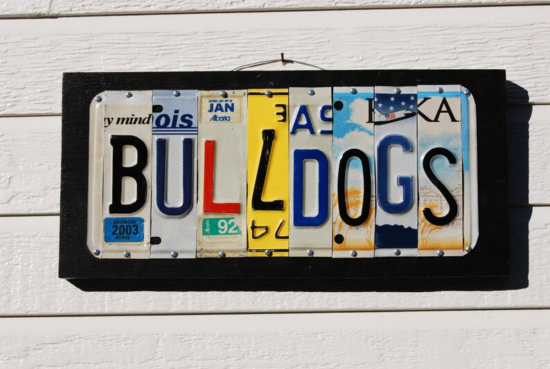 Custom 8 Letter License Plate Sign Personalized Vintage - Etsy