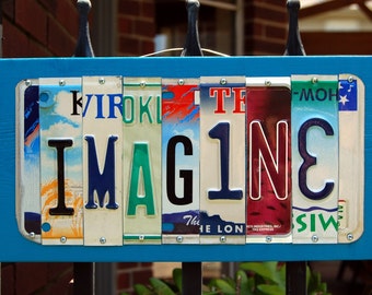 Imagine License Plate - Etsy