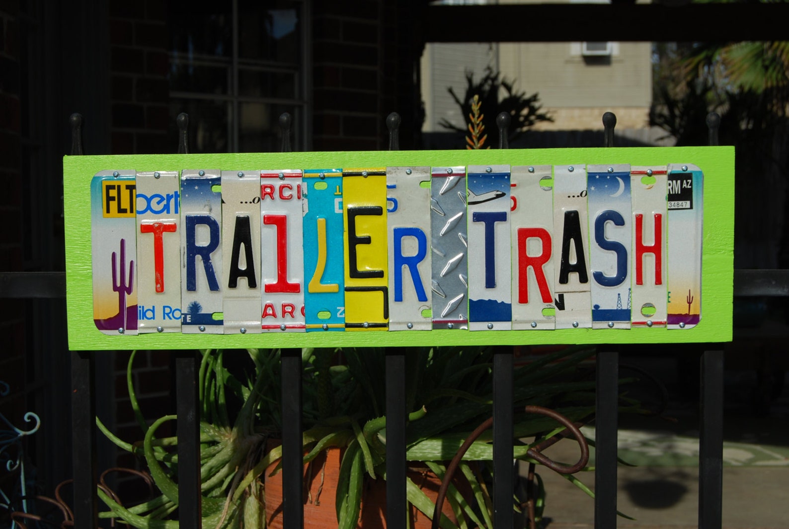 TRAILER TRASH Custom License Plate Sign Camping Sign Funny - Etsy