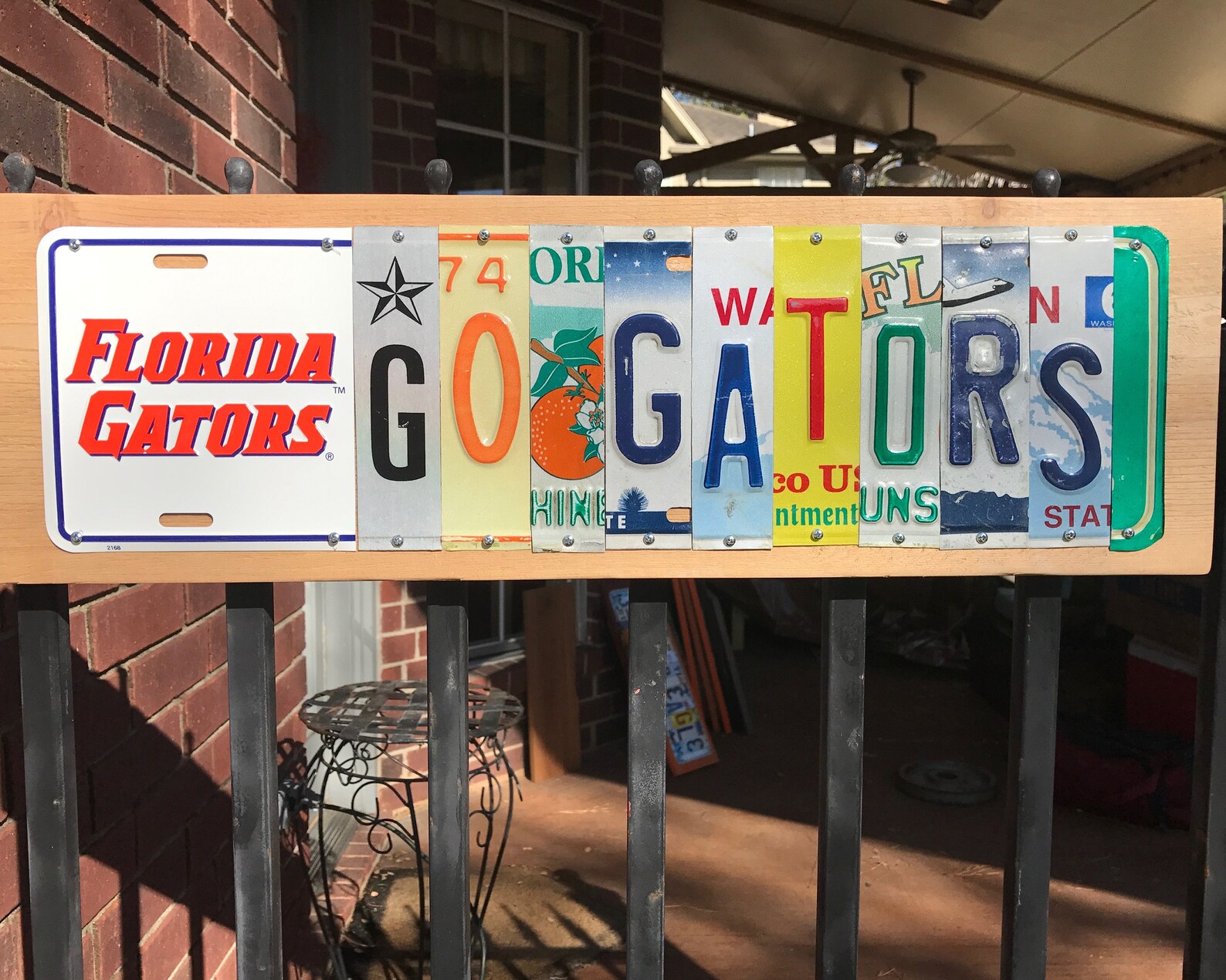 GO GATORS Logo- Florida Gators License Plate Sign, Tailgate, Graduation ...