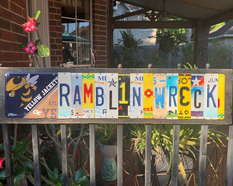 RAMBLIN WRECK With Logo Georgia Tech Yellowjackets License - Etsy