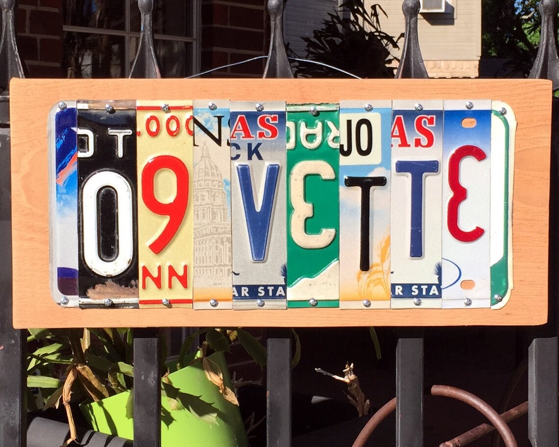 57 CHEVY / VETTE - Chevrolet, Corvette Custom License Plate Sign ...