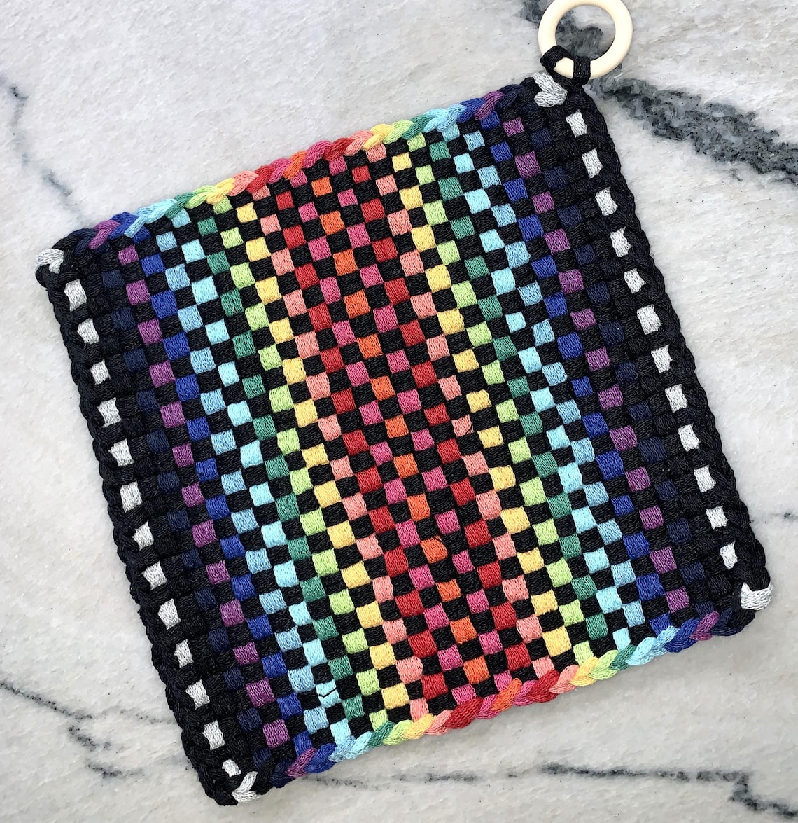 Handmade Potholders, Extra Large 100% Cotton, 8 Inch Pro Sized, Color ...