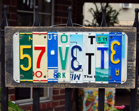 57 CHEVY / VETTE Chevrolet Corvette Custom License Plate | Etsy