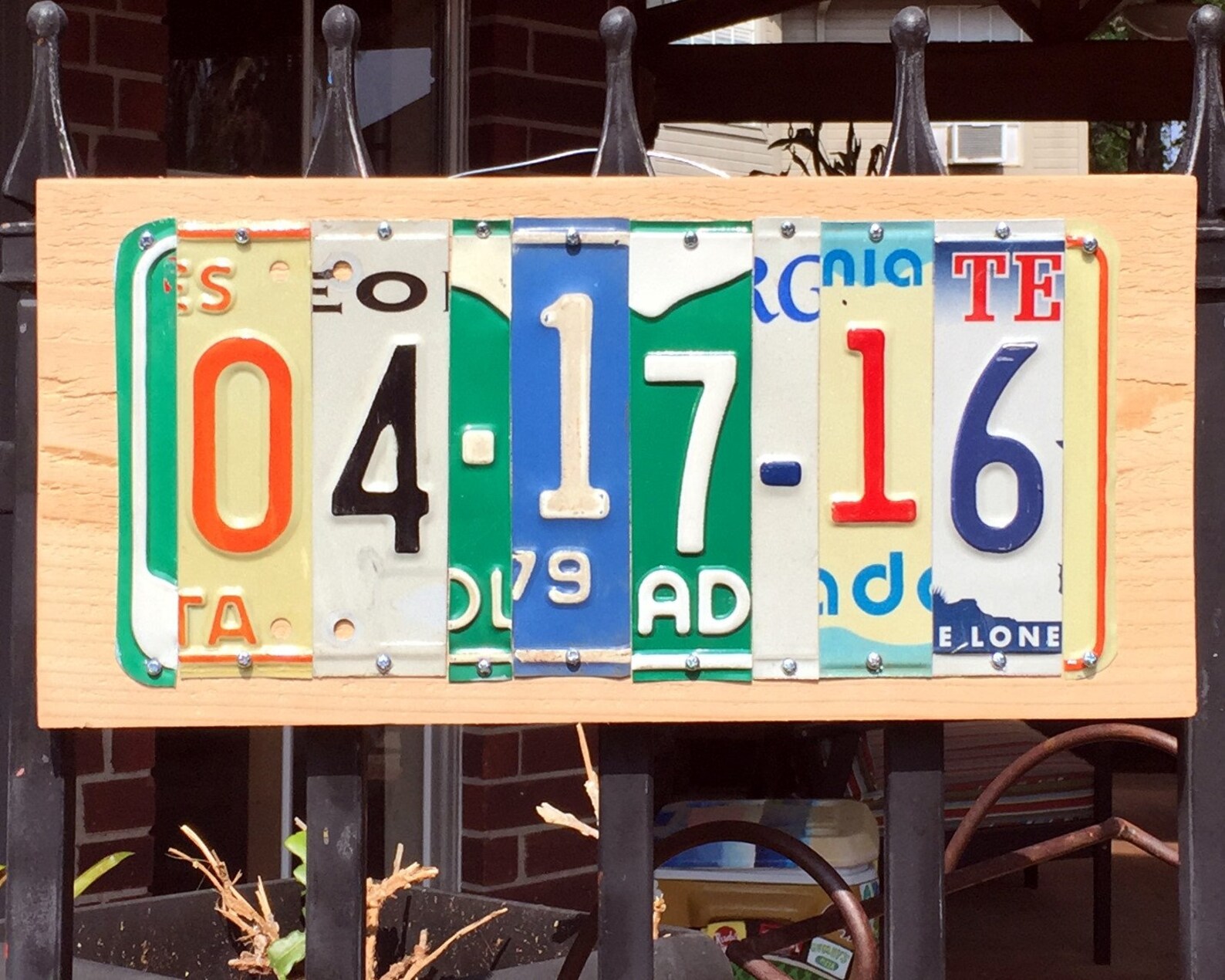 Anniversary Wedding Birthday Date Custom License Plate Sign - Etsy