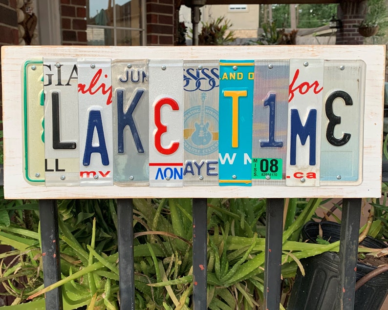 LAKE TIME Lakehouse Fishing Fathers Day License Plate - Etsy