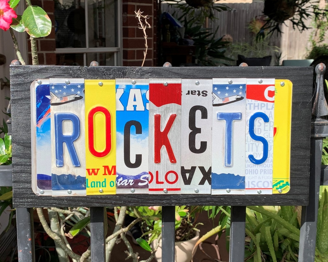 ROCKETS Houston Rockets Basketball Custom License Plate Sign, Sports ...