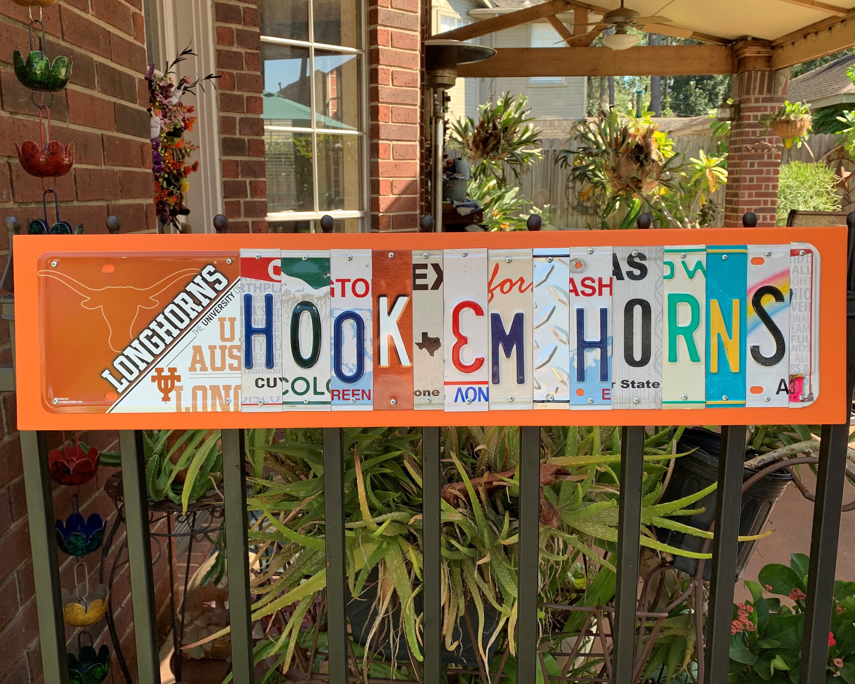 HOOK'EM HORNS Logo University of Texas Longhorns License Plate Sign ...