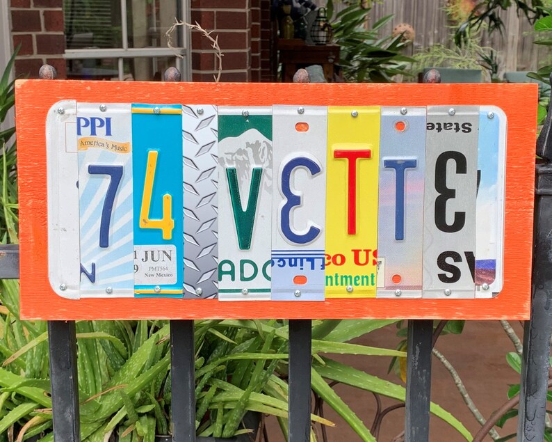 57 CHEVY / VETTE Chevrolet Corvette Custom License Plate | Etsy