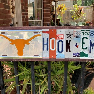 HOOK'EM - University of Texas Longhorns License Plate Sign, Tailgating ...
