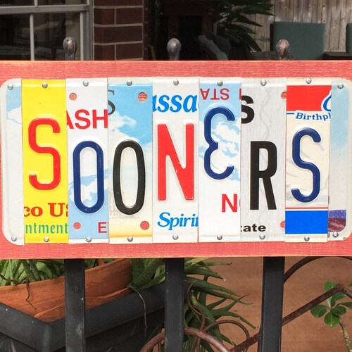Oklahoma Sooners License Plate - Etsy