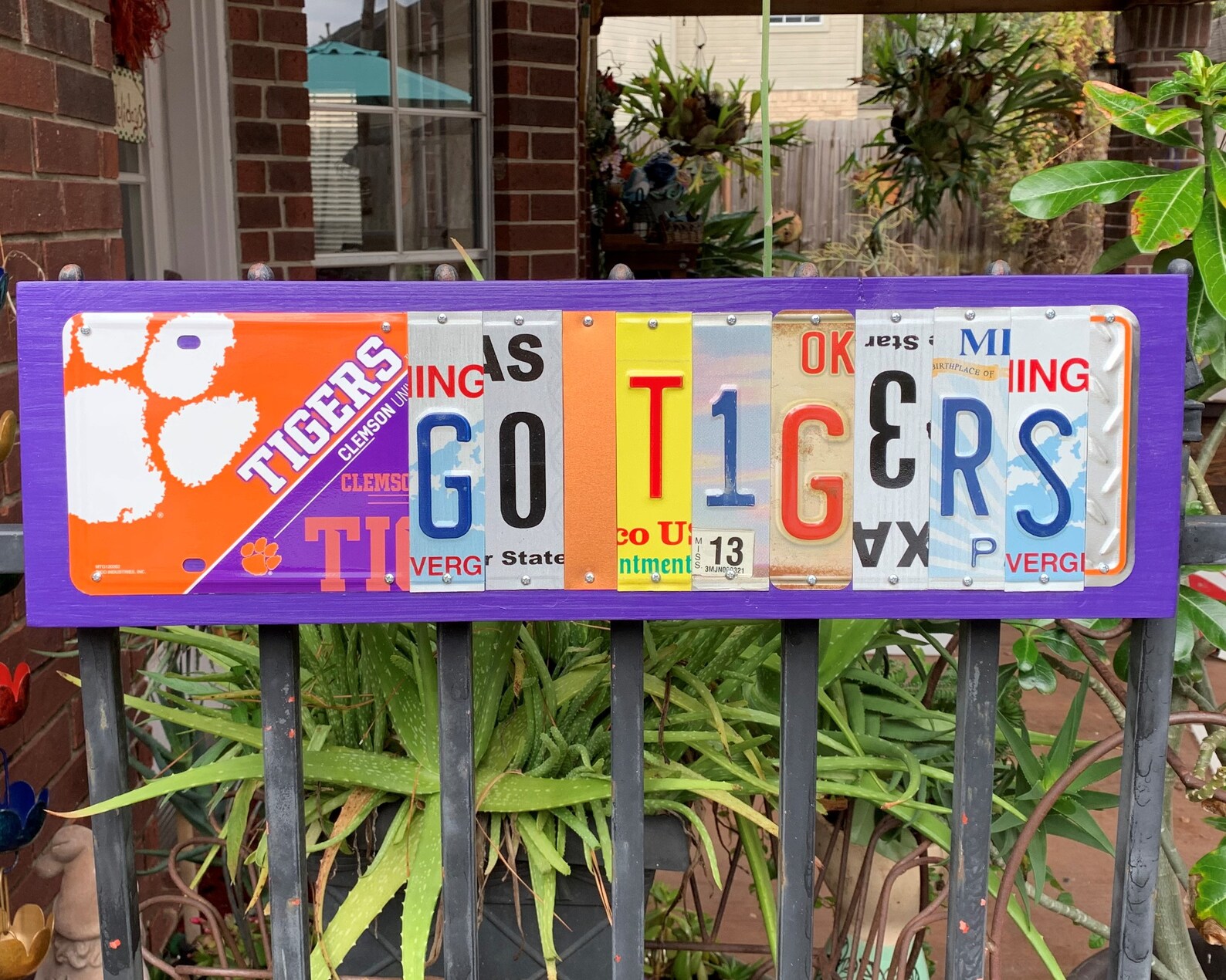 GO TIGERS Logo Clemson Tigers License Plate Sign Tailgate - Etsy