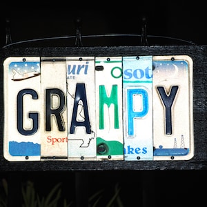 Custom 6 Letter License Plate Sign - Design Your Own, Vintage Wood Sign ...