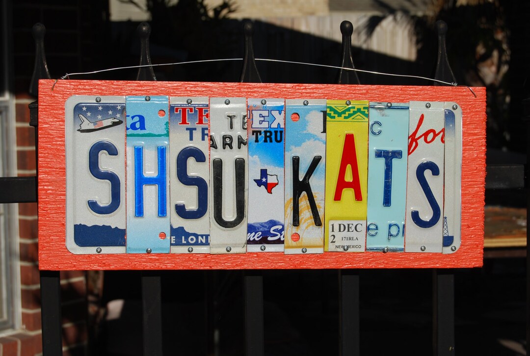 SHSU KATS Sam Houston State License Plate Sign Tailgate - Etsy