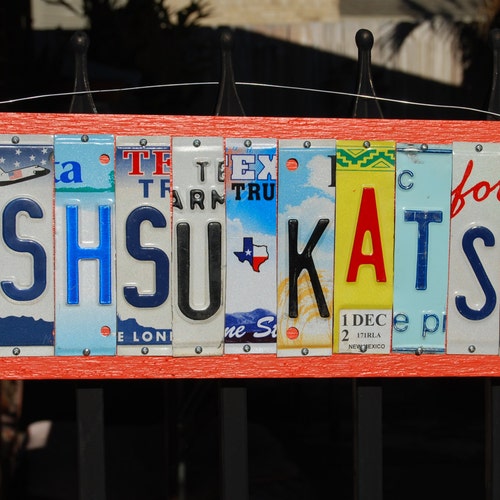 SHSU KATS Sam Houston State License Plate Sign Tailgate - Etsy