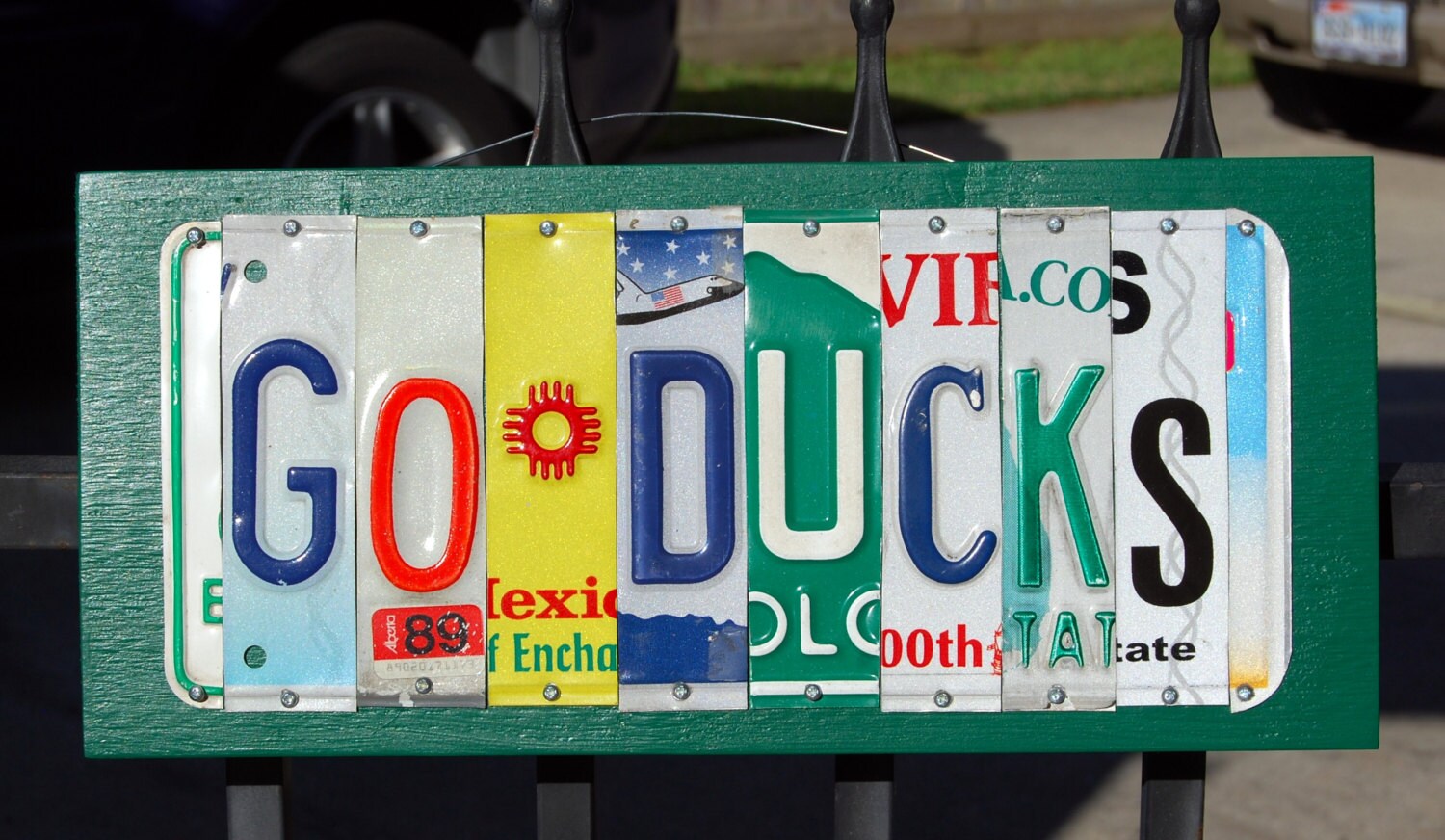 GO DUCKS University of Oregon License Plate Sign Bar Decor - Etsy