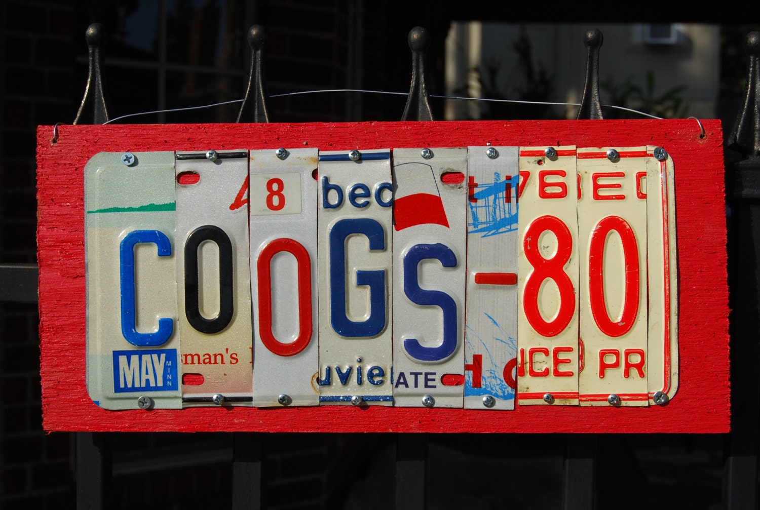 Custom 7 letter license plate sign | Etsy