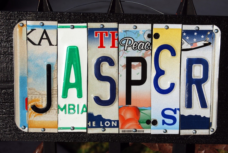Custom 6 Letter License Plate Sign Design Your Own Vintage - Etsy