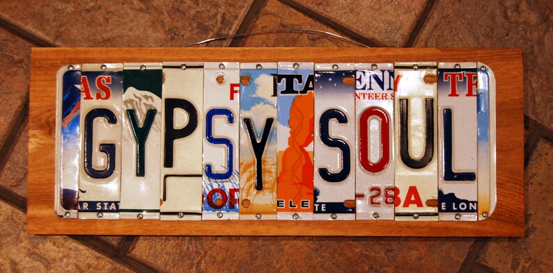 Custom 9 Letter License Plate Sign Housewarming Gift Shabby - Etsy
