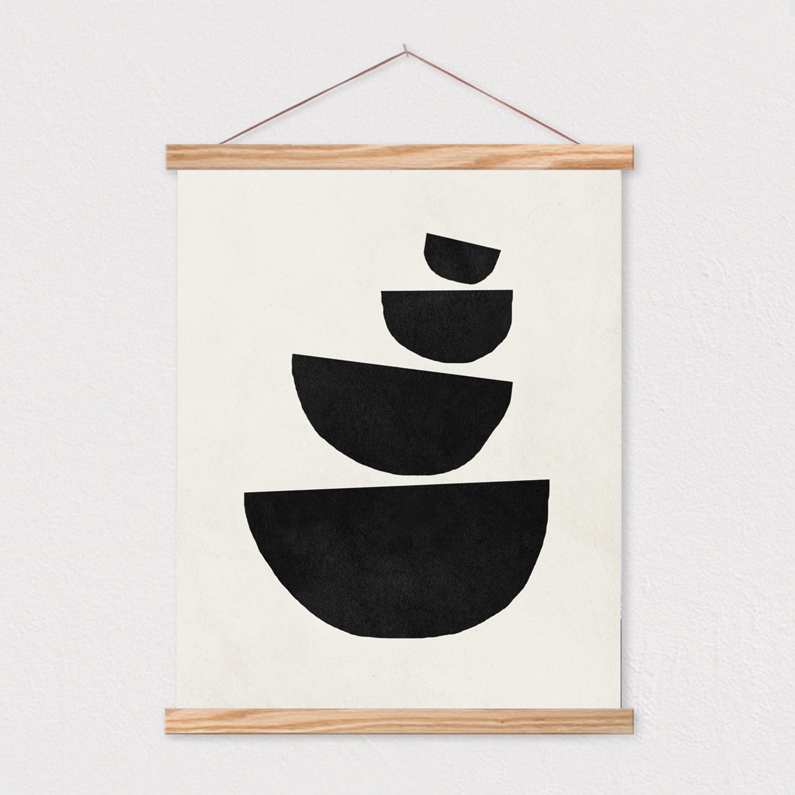 Abstract Art Shapes Neutral Print - Mid Century Modern Wall Art ...