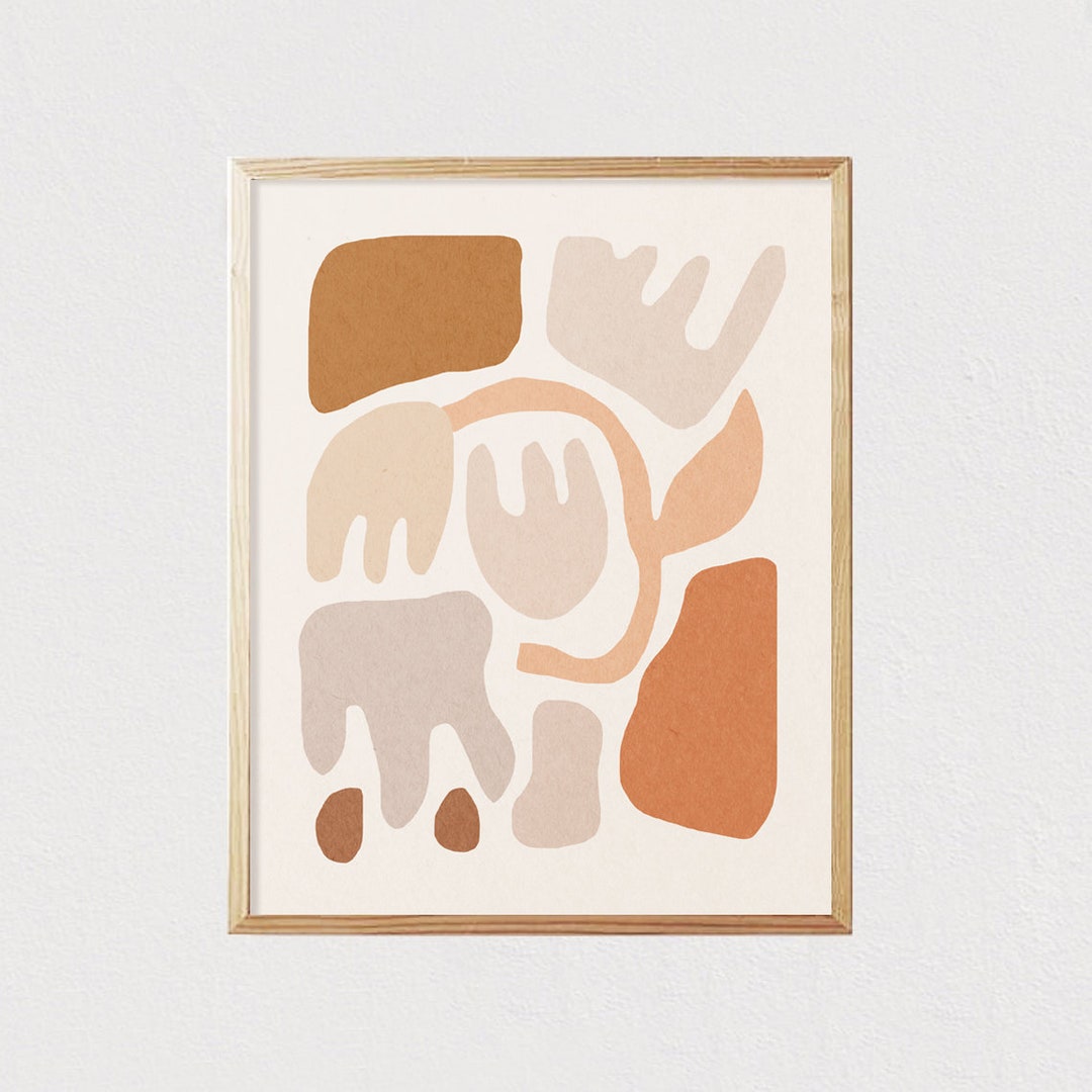 Abstract Plants Kids - Neutral Boho Art - Playroom Kids Art - Earth ...